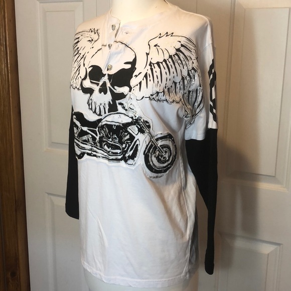 Authentic Tradition | Tops | Made To Ride Long Sleeve Motorcycle Tee ...